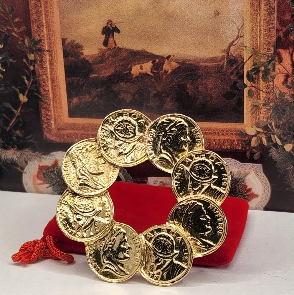 Jewelry | Napoleon Empereur Gold Tone Coin Brooch Unique | Poshmark
